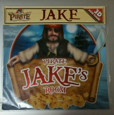 Personalized 3D Printed Door Plaque - Name Plate PIRATE JAKE | eBay ...