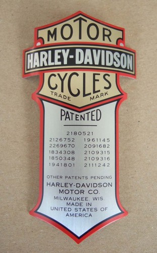 Harley Davidson Springer Fourche Emblème Brevet Logo Marque Heritage ...
