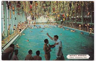 Butlins; Minehead, The Indoor Swimming Pool PPC, Unposted, By Harvey ...