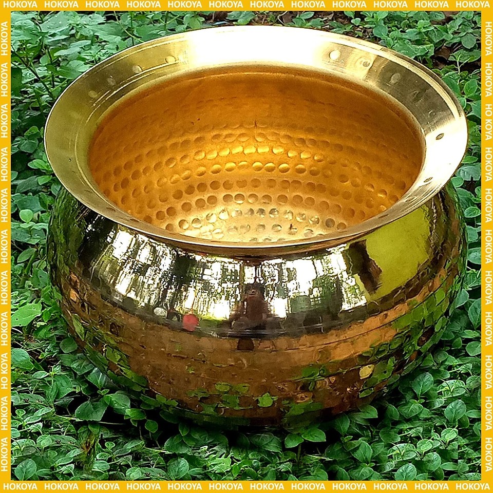 Brass Handi for Cooking 5 Litre Capacity Shiny and Sturdy For Home ...