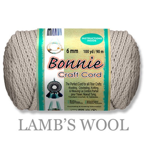 Macrame Cord yarn Bonnie Braid 6mm-100yd rolls fusible outdoor fade ...