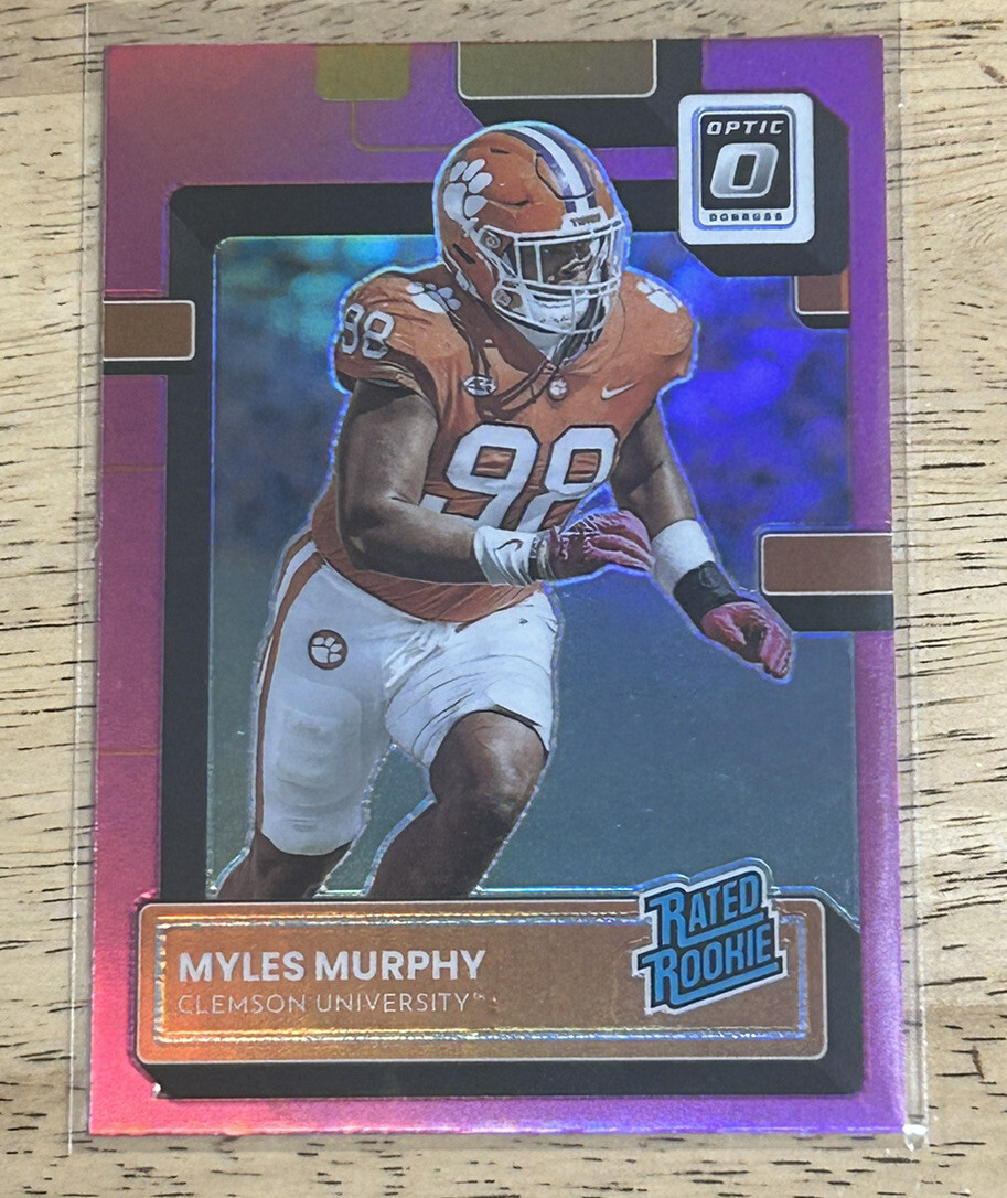 💥Myles Murphy💥 2023 Chronicles Donruss Optic Pink RC #7 Clemson ...