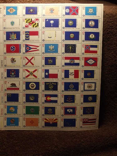 Bicentennial ERA State Flags-13 Cent-Sheet of 50-Scott #1635 MNH/OG ...