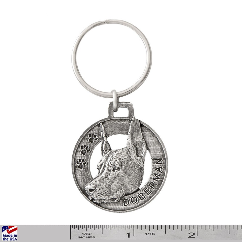 Creative Pewter Designs Doberman Dog Pewter KeyChain, Key Fob, D070KC ...