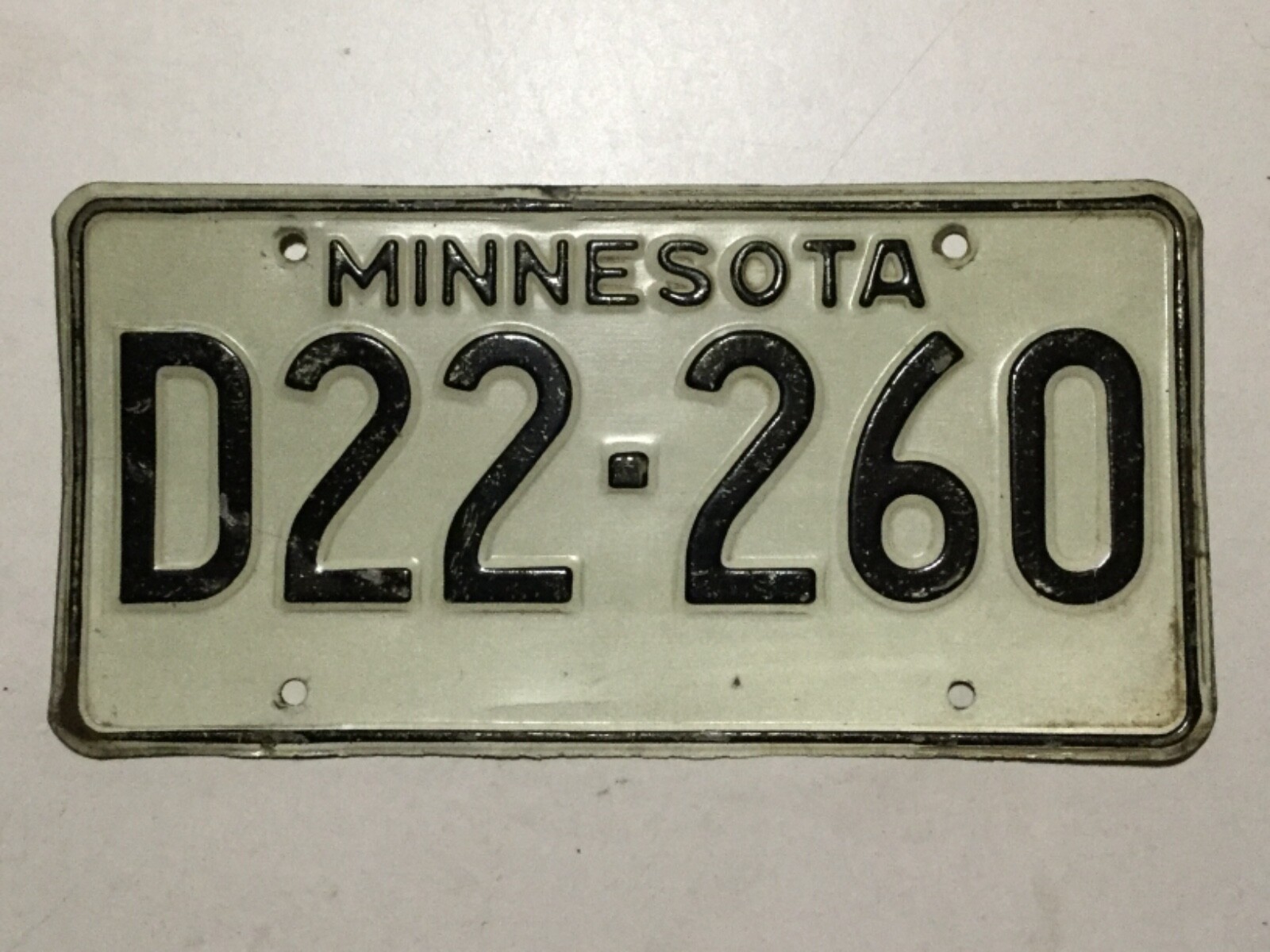 VINTAGE 1976 MN MINNESOTA DEALER LICENSE PLATE "D22 - 260" | eBay