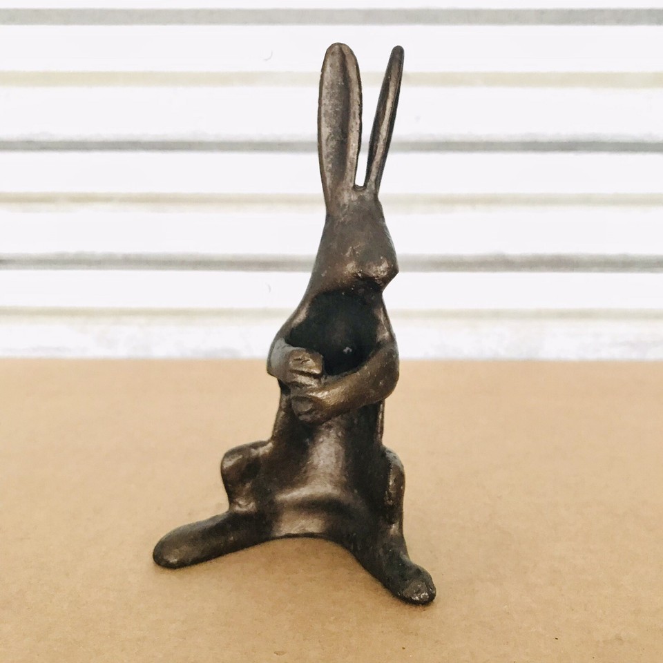 Vintage Cast Iron Bunny Rabbit Hare Luncheon Dinner Cloth Napkin Ring ...