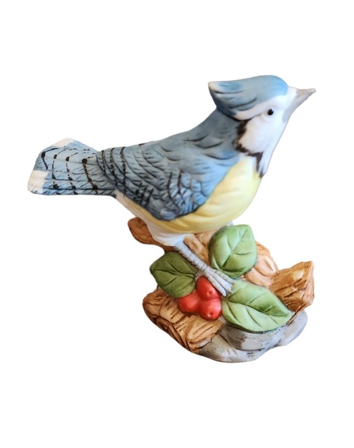Vintage American Blue Jay Figurine The Whitehall Society Porcelain Bird ...
