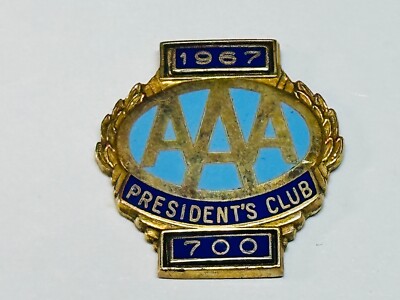 AAA American Automobile Assn 10K Gold GF Award Hat Pin Presidents Club ...