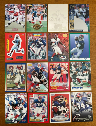 16) NFL THURMAN THOMAS FOOTBALL CARDS INSERTS/BASE 1989-1999 | eBay