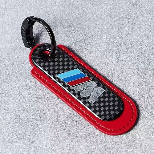 Real Carbon Fibre Car Keychain Leather Keyring Key Chain Key Ring Gift ...
