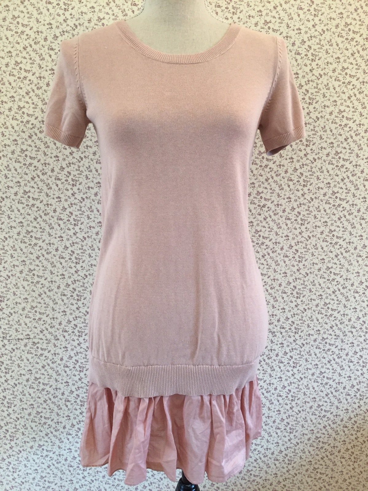 Cos Layered Knit Dress With Skirt Detail In Pink. Siz… - Gem