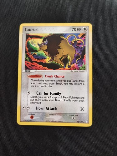 Carte Pokemon Tauros 12/100 EX Gardiens Des Cristaux ENG RARE HOLO ...