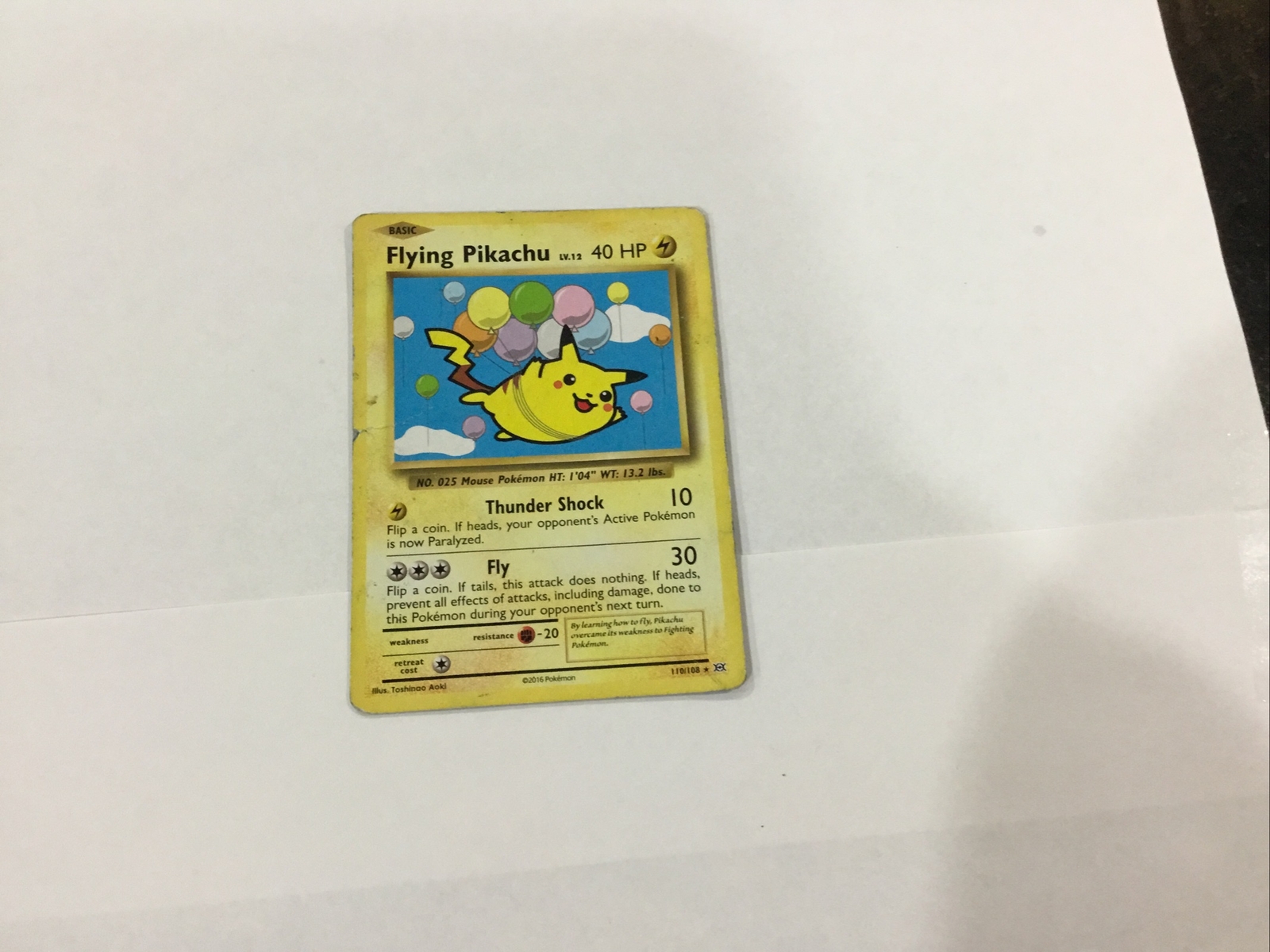 Flying Pikachu 2016 110/108 Pokemon Card | eBay
