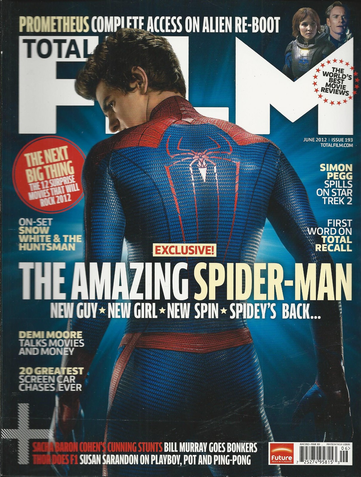 Total Film Magazine Spider-Man Prometheus Demi Moore Bill Murray Car ...