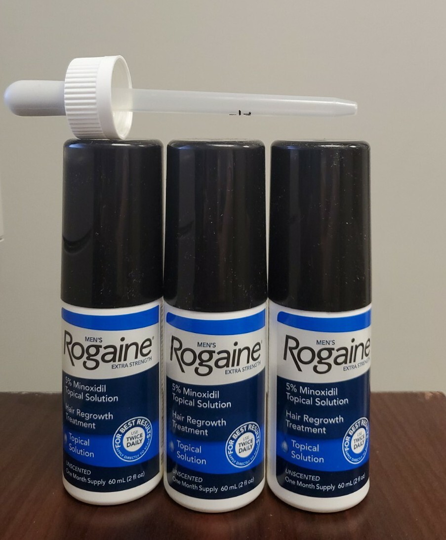Men's Rogaine xtra Strength 5% Minoxidil Topical Solution Hair Loss NO ...