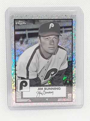 Jim Bunning 2021 Topps Chrome Plat Anniv. - #631 Black & White Mini ...