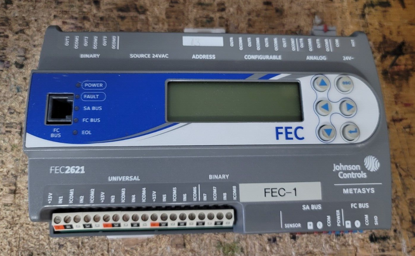 Johnson Controls FEC FEC2621 Metasys FEC Control Controller S/W ver 5.1 ...