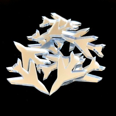 Jet Plane Shaped Crafting Mirrors Pks 10, Many Colours/Sizes, Engraving ...