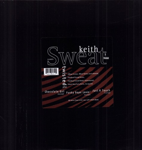 KEITH SWEAT TWISTED 12" VINYL 9 track with info stickered card sleeve ...