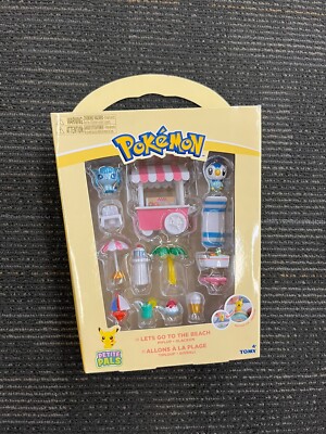 Pokemon Petite Pals Let's Go to the Beach Playset [Piplup and; Glaceon ...