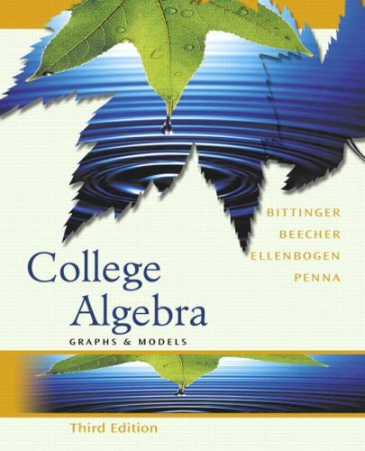 College Algebra : Graphs and Models Graphing Calculator Manual Package ...