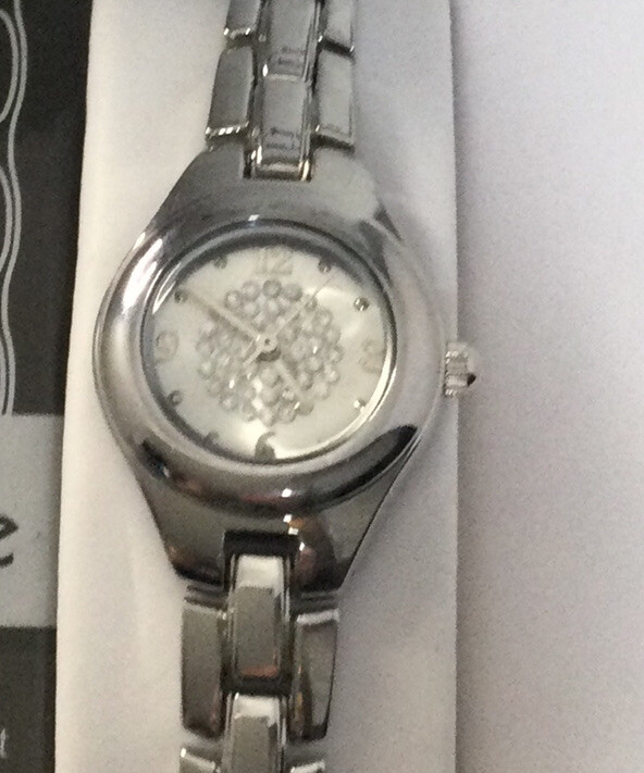ALLUDE Classy watch Stainless Steel With Crystal Accents Brand New ...