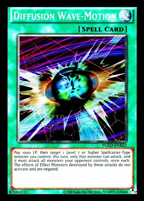 A196 YUGIOH SPELL DIFFUSION WAVE-MOTION YGLD-ENB22 | eBay