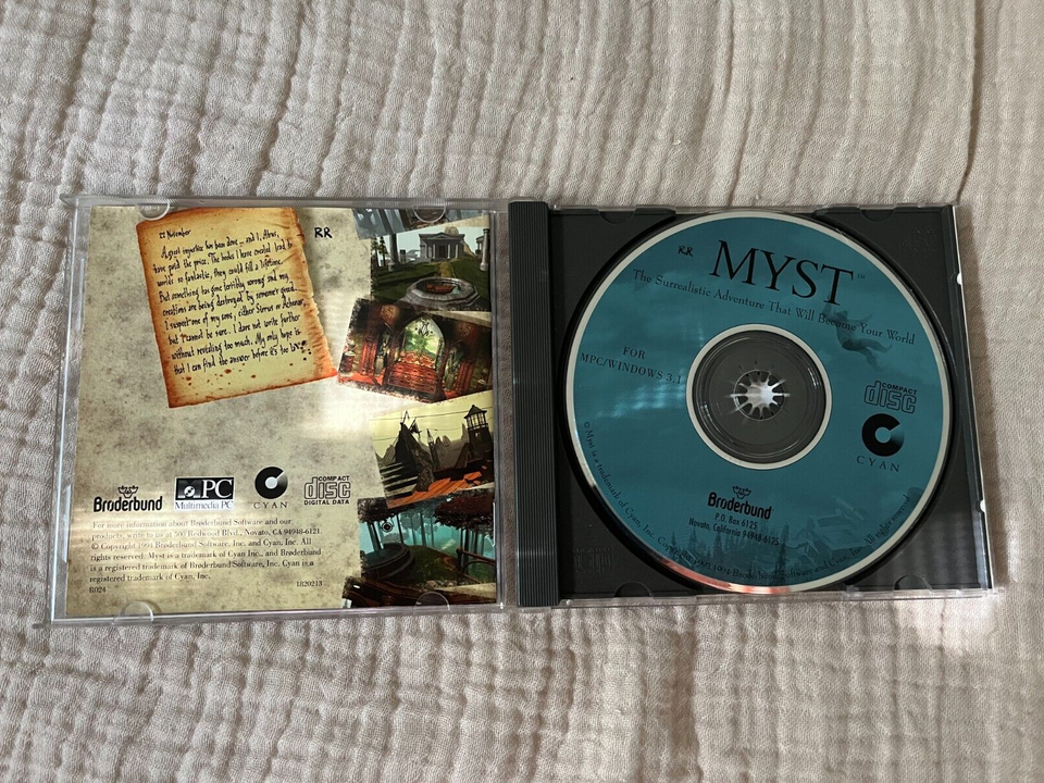 Myst CD-ROM Win 95 PC Game 1996 Vintage PC Video Game 47956182183 | eBay
