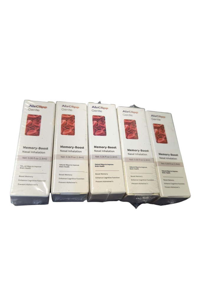 AlzClipp, Nasal Inhaler, AlzClipp Memory Boost New Sealed 5x Exp 12/ ...