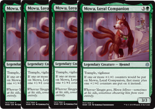 MTG Magic 4X mowu compagnon loyal / Mowu loyal companion FR WAR | eBay