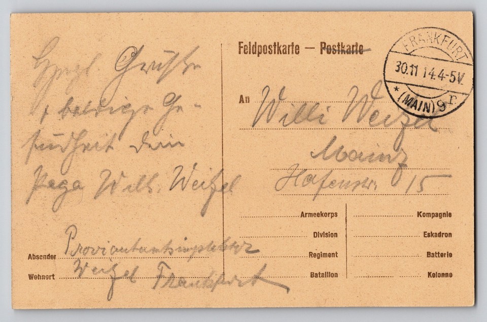 WWI German Propaganda Feldpost Kaiser Wilhelm II Speech War Message ...