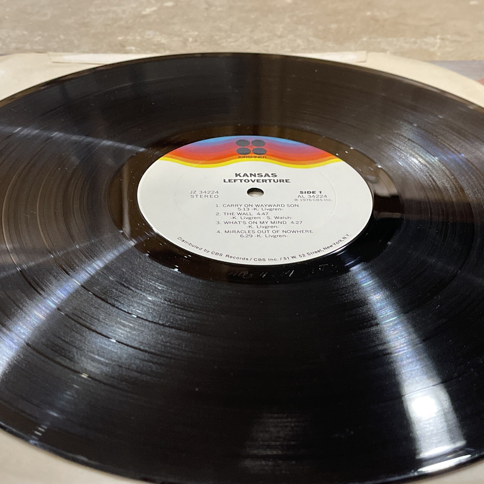 KANSAS Leftoverture VINYL LP PZ 34224 KIRSHNER US PRESS 74643422413 | eBay