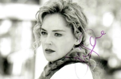 RARE!Irreconcilable Differences” Sharon Stone Signed 4.5X3 B&W Movie ...