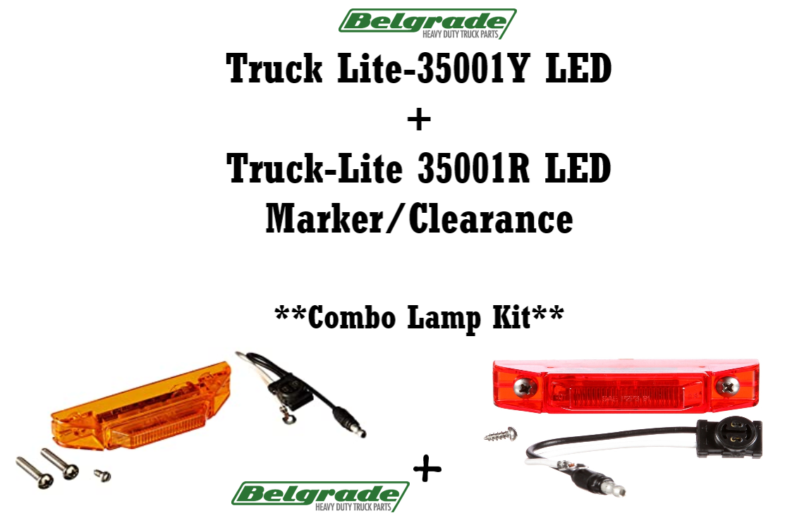 Truck Lite-35001Y LED + Truck Lite 35001R Marker/Clearance Combo | eBay