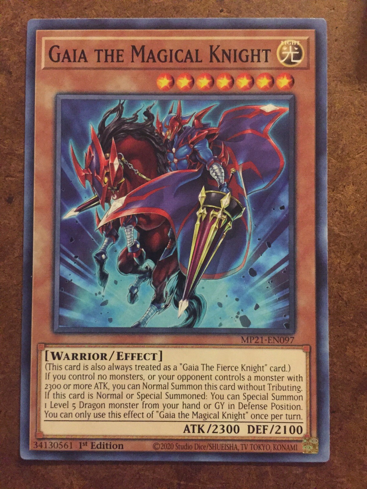 Gaia The Magical Knight Yugioh MP21-EN097 Trading Card | eBay