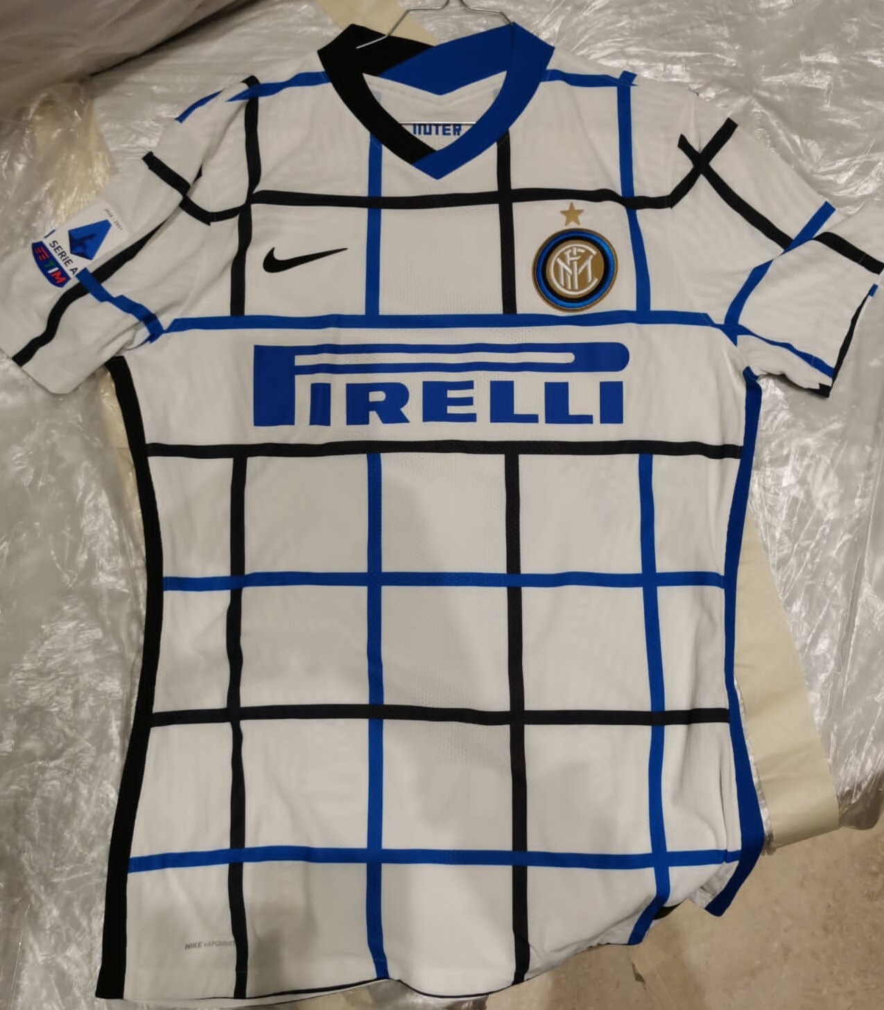 Maglia Calcio Serie A 20/21 Inter 9 Lukaku L Away Match/Issued Pirelli ...