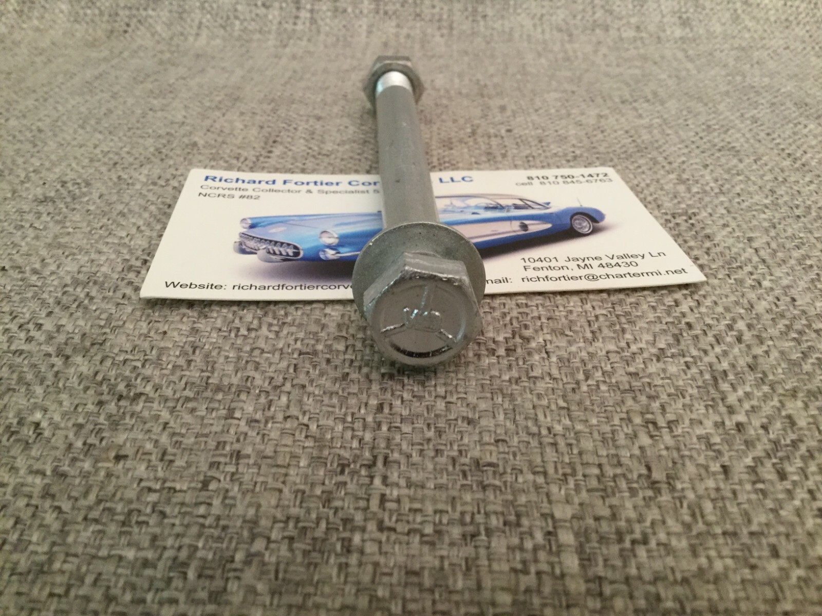 1965-74 Corvette Alternator Pivot BOLT WB 3/8-16x4-1/2" w/SAE Flat ...