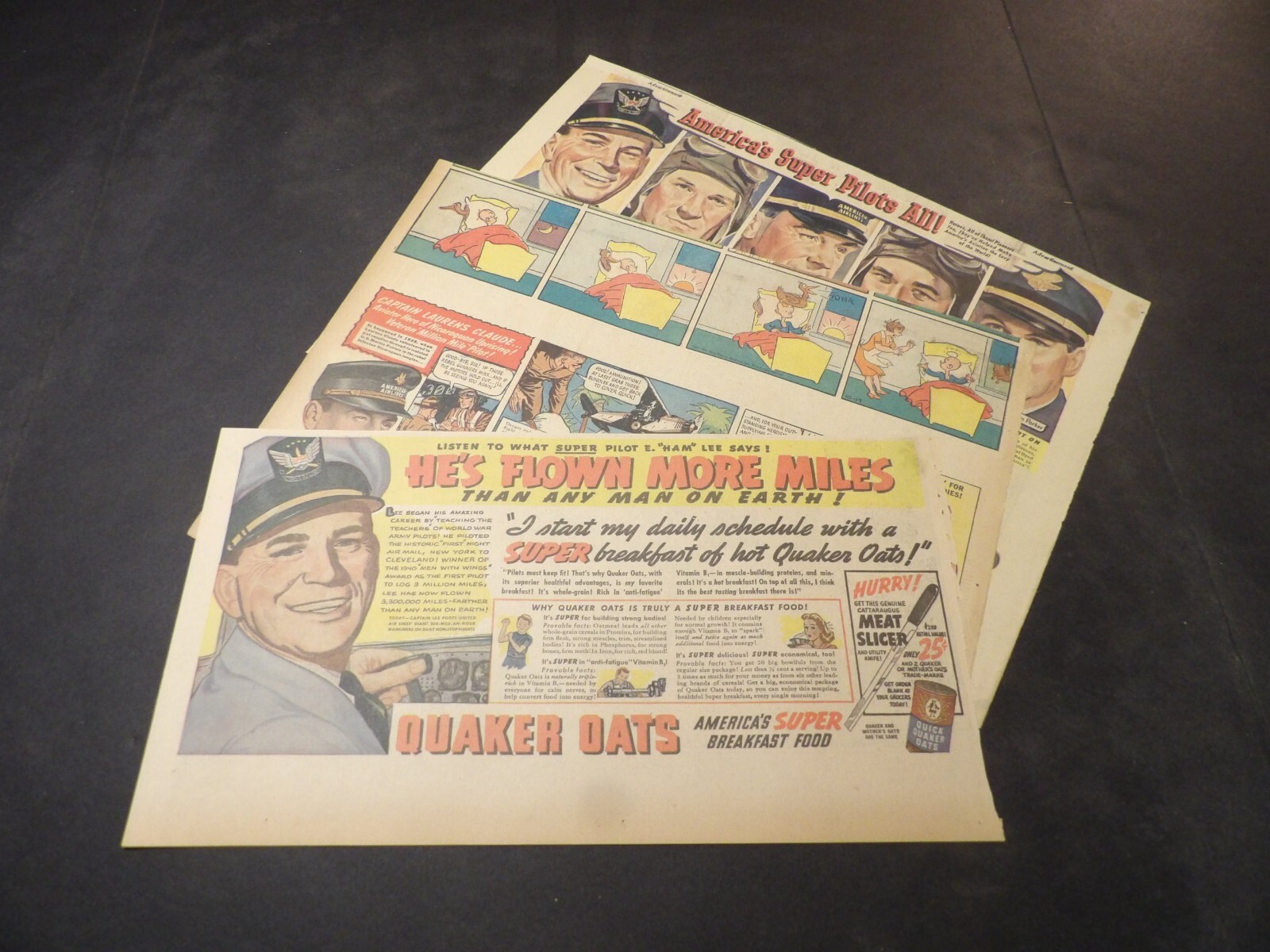 Quaker Oats ads - 1940s - 3 Mixed-Sized Sundays - America's Super ...