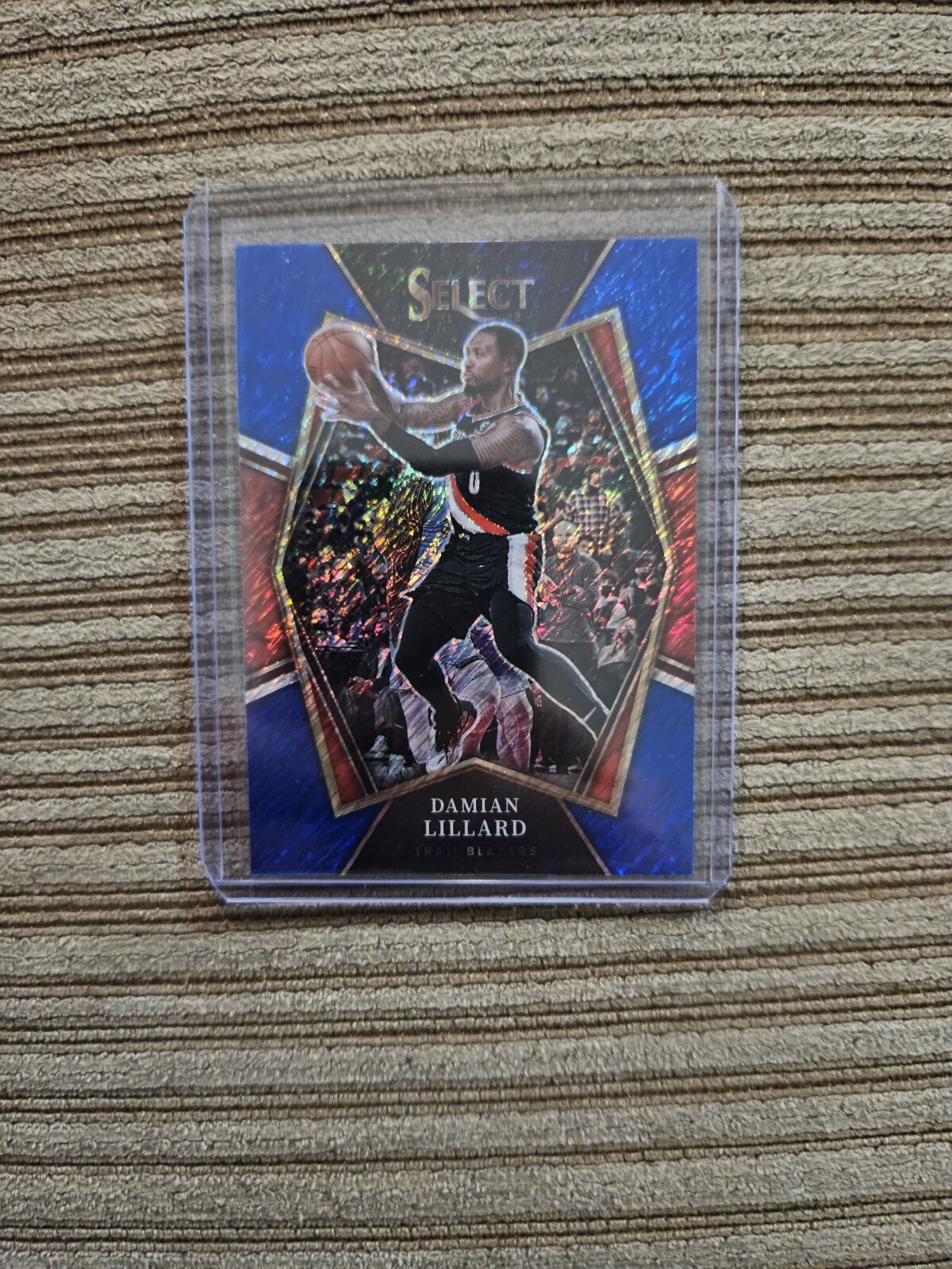 Damian Lillard 2021-22 Panini Select Blue Shimmer Premier Level Prizm ...