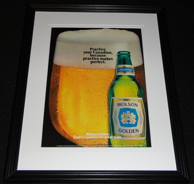 1983 Molson Golden Beer Framed 11x14 ORIGINAL Advertisement | eBay
