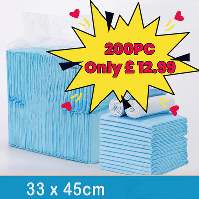 100 X 45*33CM Puppy Training Trainer Train Pads Toilet Pee Wee Poo Dog ...