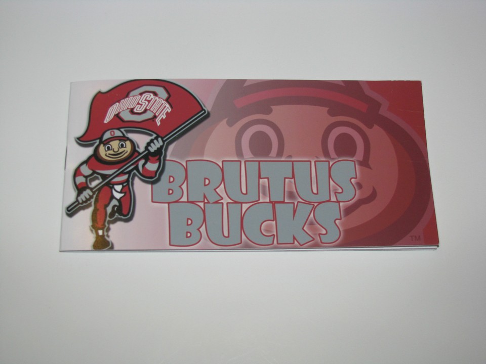 Old OSU Ohio State University Brutus Bucks Mascot Coupon Booklet ...