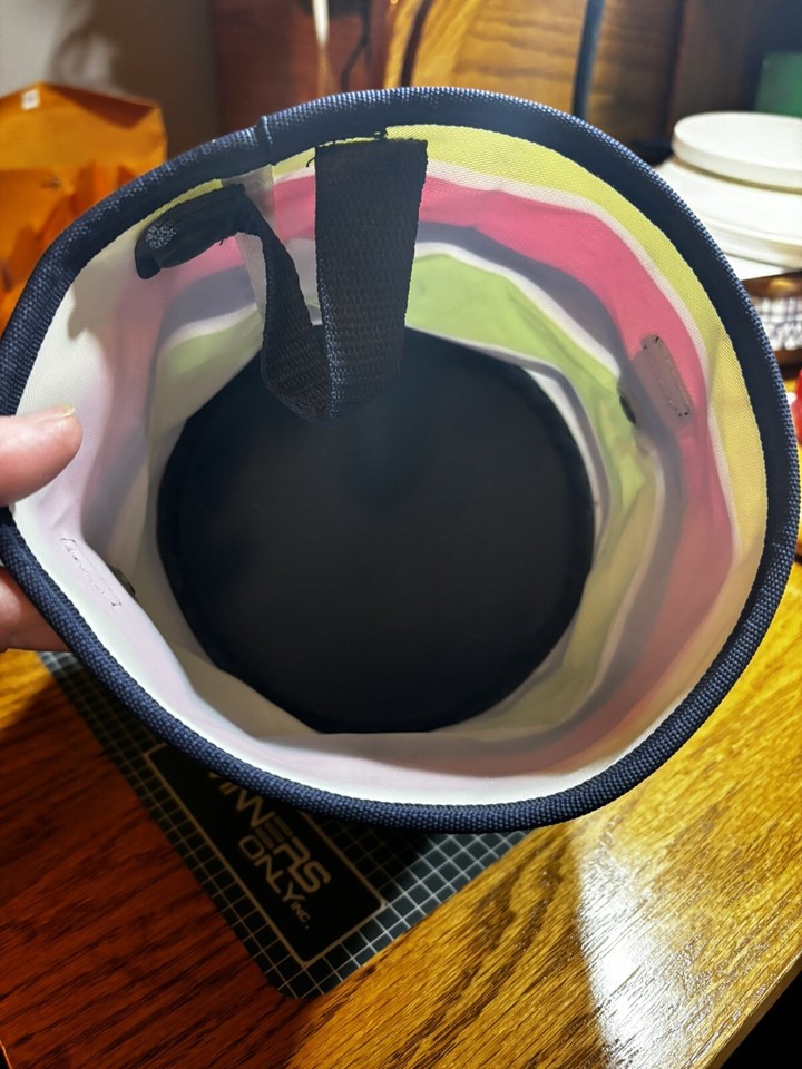 Thirty One Round Utility Bin Organizer Collapsible Preppy Pop Bright ...