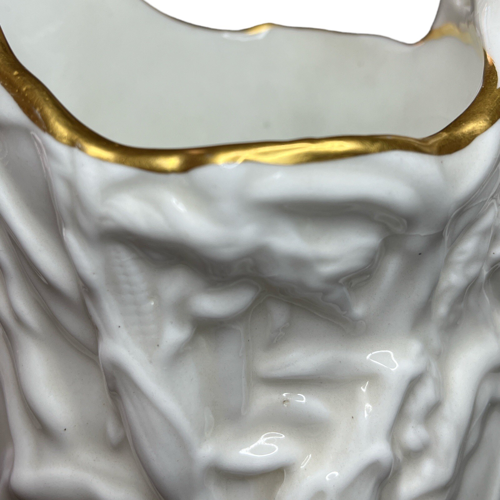 Charles Cartlidge & Co. Joshua Jones Antique White Corn Pitcher Gold ...