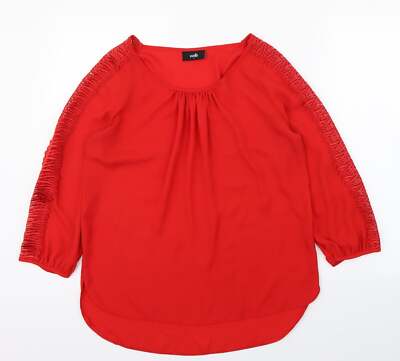 Wallis Womens Red Polyester Blend Blouse Size S | eBay UK