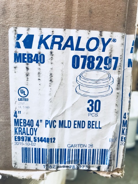 Scepter 078297 Meb40 Kraloy End Bell 4 Inch PVC for sale online | eBay