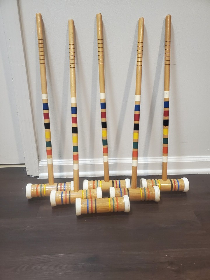 Vtg Forster Wilton Croquet Set Game 6-Player Balls *READ DESCRIPTION ...