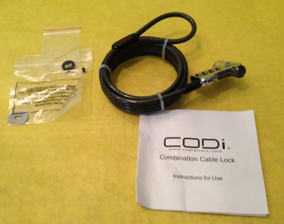 NEW CODi Combination Cable Lock - for Laptop / Notebook - 6.5 Ft ...