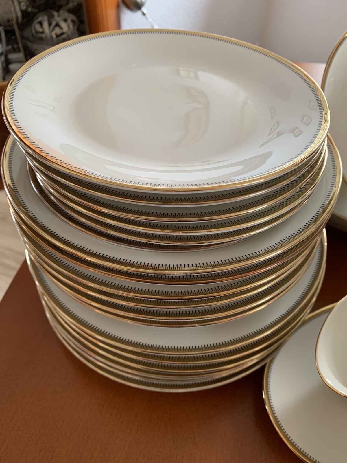 Porzellan Tafelservice 6 Personen Seltmann Weiden mit Goldrand ...