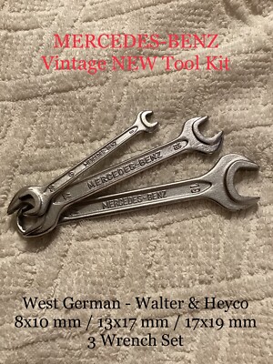 Vintage 3 Mercedes Benz Wrench Tool Kit, West German, DIN 895, 19x17 ...